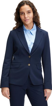 Betty & Co Damen Klassischer Blazer mit Taschen 42, Dunkelblau