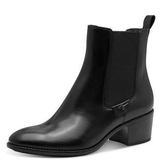 Tamaris Bottines Chelsea 1-25325-45 pour femme, en cuir noir, taille 39 EU, Cuir noir, 39 EU