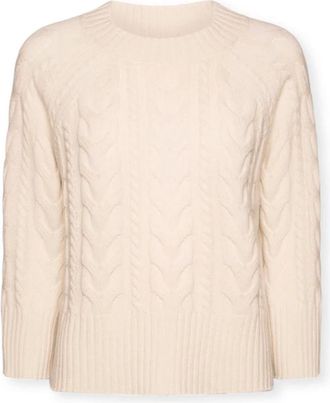 Elena Miro Damen, Strickwaren, Weiß, SGröße