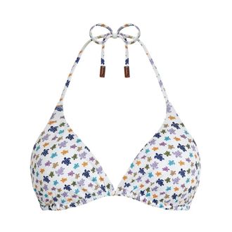 Vilebrequin Triangle Bikini Top Micro Ronde des Tortues - - Swimwear - Damen - Wei&szlig; - M