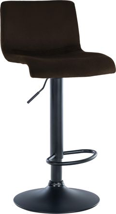 Clp Barhocker höhenverstellbar mit Lehne Hover, Barstuhl gepolstert Samtbezug, Tresenstuhl mit Metallgestell drehbar, Farbe:braun, Material Gestell:Metall