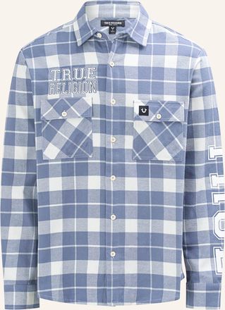 True Religion Flannell Hemd blau