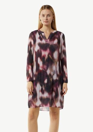 Comma Minikleid Kleid Kurzes Kleid aus plissiertem Chiffon