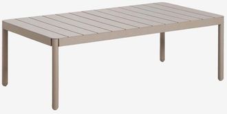 Sklum Rechteckiger Gartentisch 110x60 cm aus Aluminium Boleni Moka Braun