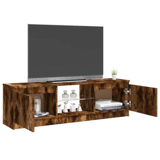 Generic TV-Schrank mit LED-Leuchten, TV-Board, Fernsehtisch, St&auml;nder, Konsole, Fernsehschrank, M&ouml;bel, Fernsehm&ouml;bel (Wei&szlig; 120x30x36 cm) (120 x 30 x 36 cm)