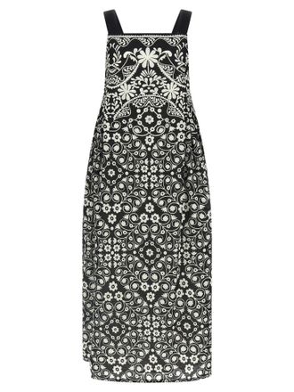Max Mara Womens Bicolor Cotton Long Dress