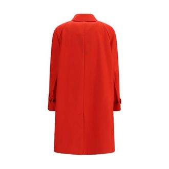 Prada Cotton Gabardine Coat - Red