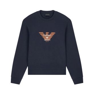 Emporio Armani Sweatshirt mit Rundhalsausschnitt - - Sweatshirts & Hoodies - Herren - Blau - S