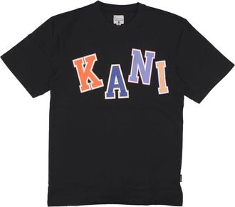 Karl Kani Multicolor Logo Tee Schwarz Kurzarm - - Tops - Herren - Schwarzk - L