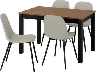 IKEA &Aring;LHULT / NORDMANSSK&Auml;R Tisch und 4 St&uuml;hle