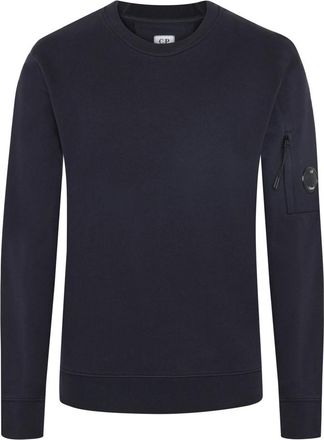 C.P. Company Sweatshirt mit Rei&szlig;verschlusstasche und Logo-Patch am Arm in