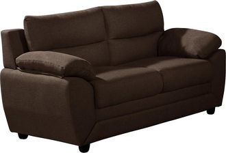 Vente-Unique Sofa 2-Sitzer - Stoff - Braun - Manoa