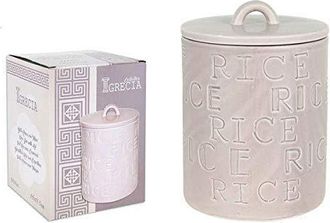 Dolomite Topf Reis mit Deckel 14x17cm Griechenland