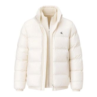 Calvin Klein Jeans Veste matelass&eacute;e d&eacute;contract&eacute;e en nylon - Homme - Vestes - Blanc - Taille: S