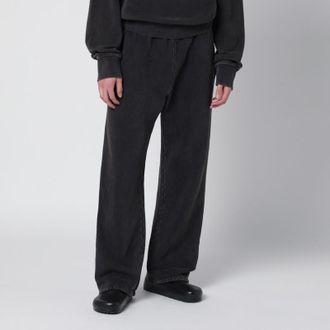 Entire studios Washed black cotton jogging trousers