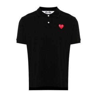 Comme Des Gar&ccedil;ons Cotton Piqu&eacute; Polo - - Tops - Damen - Schwarzk - S