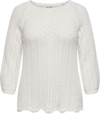 Only Carmakoma Female Strickpullover Normal geschnitten Rundhals Plus Pullover