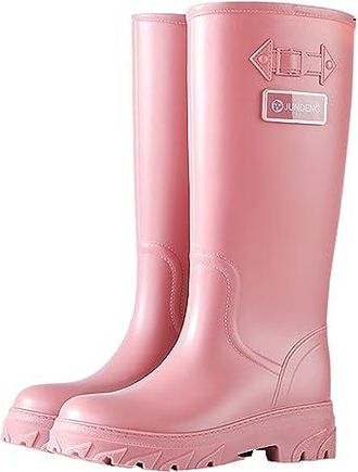 Generic Chaussures pluie en caoutchouc unisexes Bottes imperm&eacute;ables antid&eacute;rapantes enfiler Rembourrage EVA Compris la Semelle int&eacute;rieure S&eacute;chage ultra-rapide 