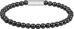 BOSS Jewelry Bracelet en Perles pour Homme Collection SPHERE BEADS en Acier Inoxydable avec Onyx - 1580789M
