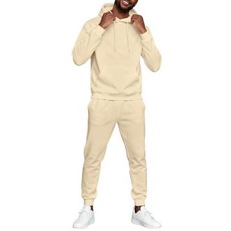 Generic Surv&ecirc;tement pour homme - Sweat &agrave; capuche et pantalon de jogging en coton m&eacute;lang&eacute; - Deux pi&egrave;ces - Surv&ecirc;tement de loisirs - Surv&ecirc;tement pour le quotidie