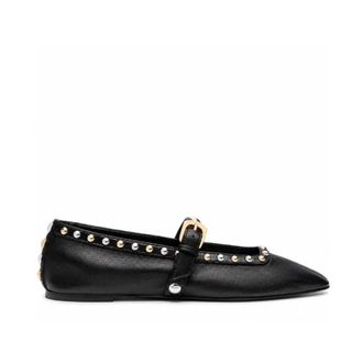 Stuart Weitzman Femme, Chaussures, Noir, Taille: 40 1/2 EU Ballerines Perry Mary Jane