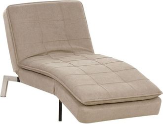 Beliani Chaiselongue LOIRET Stoff Beige