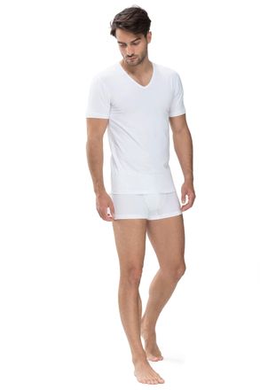 Mey Unterziehshirt MEY Dry Cotton, Herren, Gr. 4 (S), N-Gr, wei&szlig;, Single Jersey, Obermaterial: 57% Baumwolle, 38% Polyester, 5% Elasthan, unifarben, k&ouml;rpe