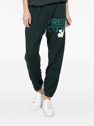 Freecity pantalon de jogging &agrave; logo imprim&eacute; - Vert