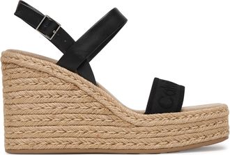 Calvin Klein Espadrilles Calvin Klein Wedge Espad 70 Webbing Lth HW0HW02901 Schwarz