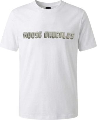 Moose Knuckles Homme, Tops, Blanc, Taille: 2XL Connor Logo T-Shirt