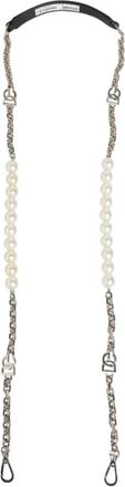 Dolce & Gabbana Femme, Sacs, Noir, Taille: ONE Size Bandouli&egrave;re Cha&icirc;ne Perle