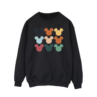 Disney Mickey Mouse Heads Square Sweatshirt f&uuml;r Herren (Schwarz)