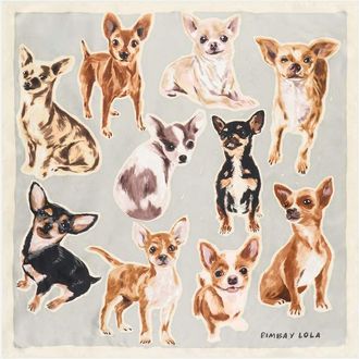 Bimba & Lola &eacute;charpe &agrave; imprim&eacute; Chihuahua grise