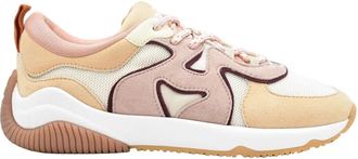 Hogan Low-Top Sneaker - Signature Hogan Flat Shoes With Lace Design - Gr. 39 (EU) - in Beige - f&uuml;r Damen