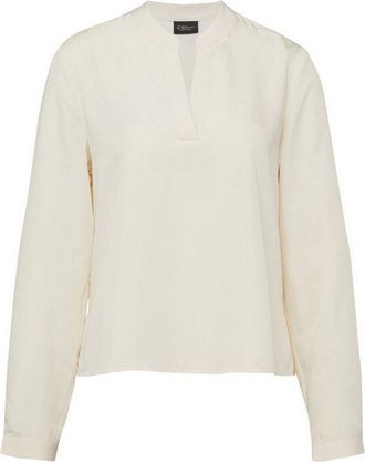 s.Oliver Langarmbluse Bluse Modal-Bluse mit Tunika-Ausschnitt