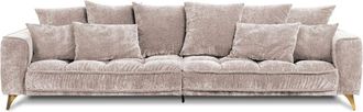 Maison Aubertin Maison Aubertin - Canapé Velours droit Beige Altamo - 4 Places