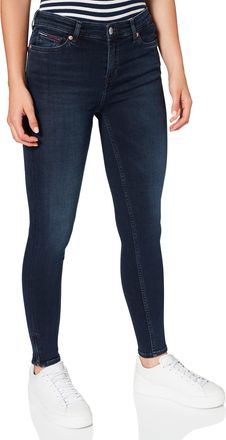 Tommy Jeans Damen Nora Mr Skny Knöchel Zp Ae164 Bb Jeans, Denim Dark, W24 / L32