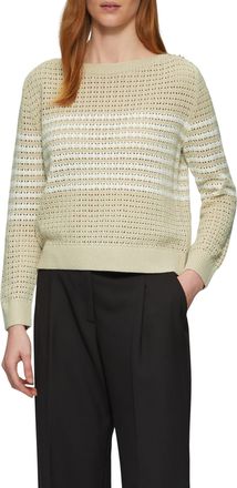 s.Oliver Black Label s.Oliver Pullover aus leichtem Lochstrick mit dekorativen Kn&ouml;pfen