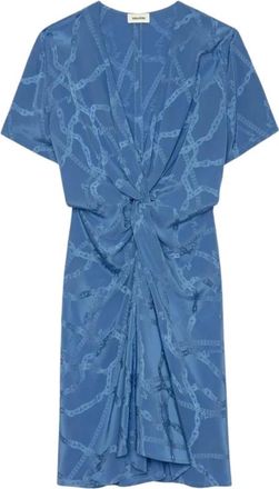 Zadig&Voltaire Robe Rozom Chaines - Femme - Robes - Bleu - Taille: 40 FR