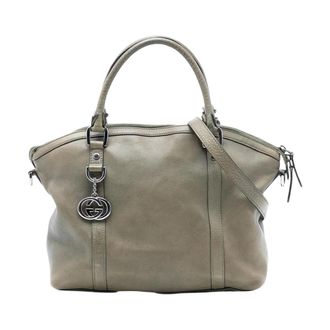 Gucci Pre-owned Leder Satchel - - Pre-owned - Damen - Grau - ONE SIZE