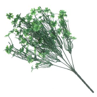 Holibanna K&uuml;nstliches Kleeblatt Dekor aus Kunststoff Gr&uuml;n Lebensecht Realistisches Vierblatt Klee Arrangement f&uuml;r Hochzeits und Wohnraumdekoration