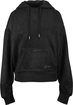 Guess Femme, Sweatshirts et sweats &agrave; capuche, Noir, Taille: 36 FR SweaT-shirt &agrave; capuche