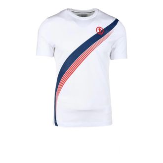 Dirk Bikkembergs Homme, Tops, Blanc, Taille: S T-shirt coton &eacute;lasthanne