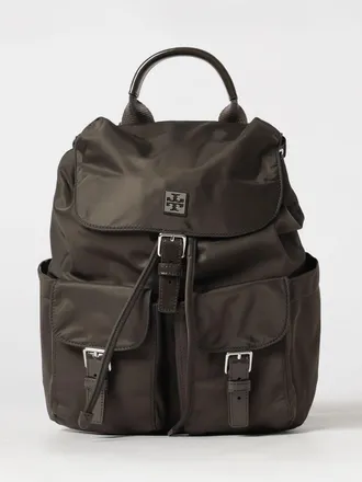 Tory Burch Sac &agrave; dos Virginia en nylon recycl&eacute; avec cordon de serrage et rabat