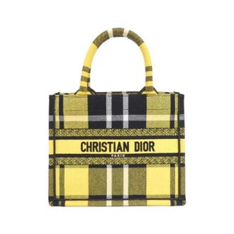 Dior Pre-owned Book Tote Small Canvas Tote Bag - - Pre-owned - Damen - Gelb - ONE SIZE