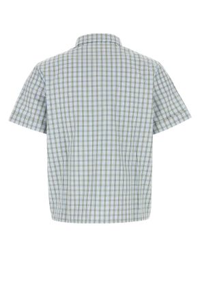 Miu Miu Womens Embroidered Poplin Shirt Biancosalvia Exterior: Cotton Camicie