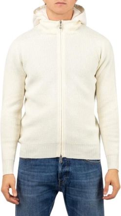 Gran Sasso Veste avec capuche amovible - Homme - Pulls - Blanc - Taille: L