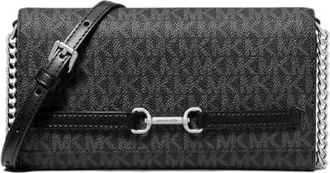 Michael Kors Carson Grand sac &agrave; bandouli&egrave;re convertible avec logo signature en PVC noir
