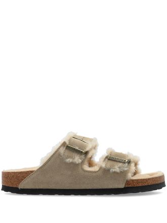 Birkenstock Arizona Shearling Taupe, cuir en daim