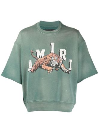 Amiri sweat imprim&eacute; Vintage SS &agrave; manches courtes - Vert